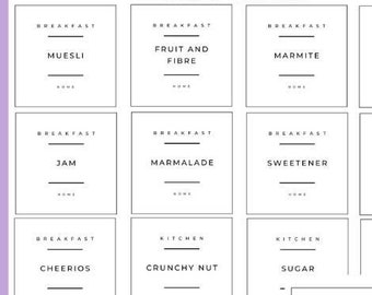 Coffee Corner Printable Labels Hot Drinks Ready to Print Labels A4 Size ...