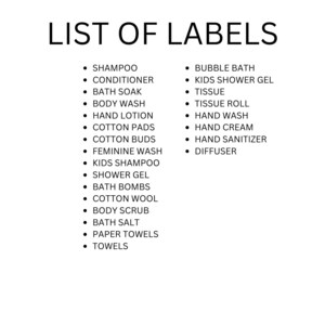 Bathroom Labels Printable A4 Size Ready to Print - Etsy