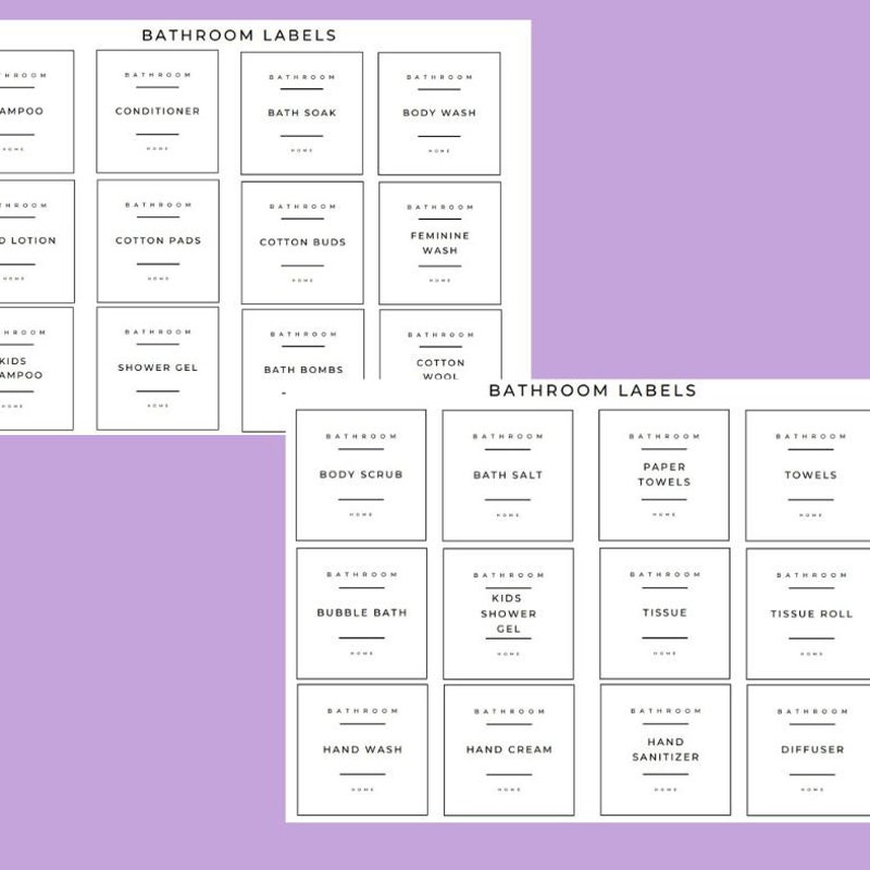 Bathroom Labels - Etsy