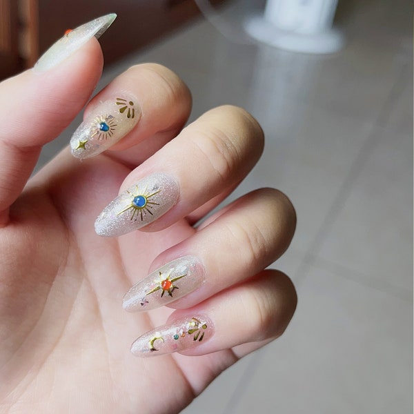 Custom Fake Nails - Etsy