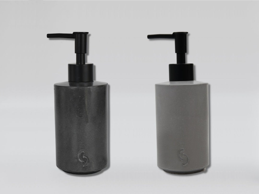 Concrete Soap Dispenser Set for Modern Bathrooms, Eco-friendly Soap ...