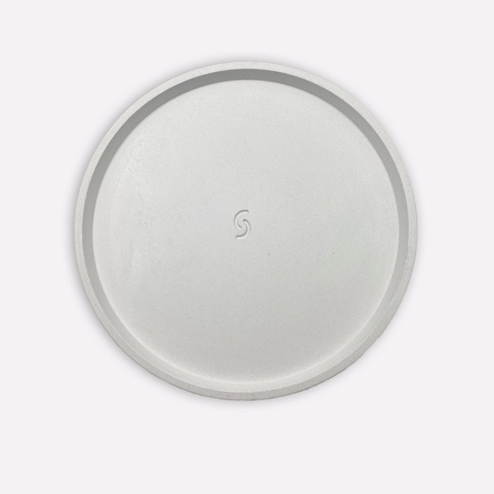 25cm Diameter Concrete Tray, Lightweight and Durable Round Tray ...