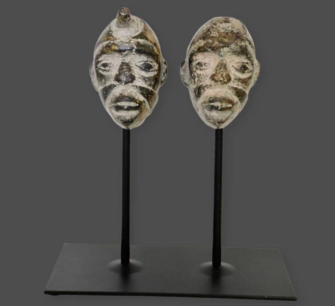 Pair of Bronze Passport Masks Bakongo DRC CONGO - Etsy