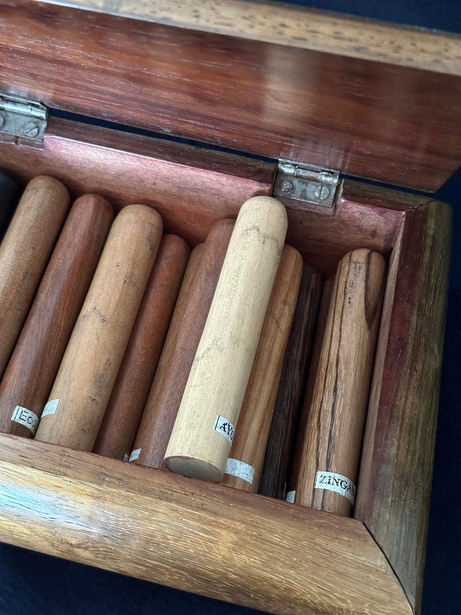 Art Deco Wood Sample Box Belgian Congo Exotic Wood Sample Cigar ...