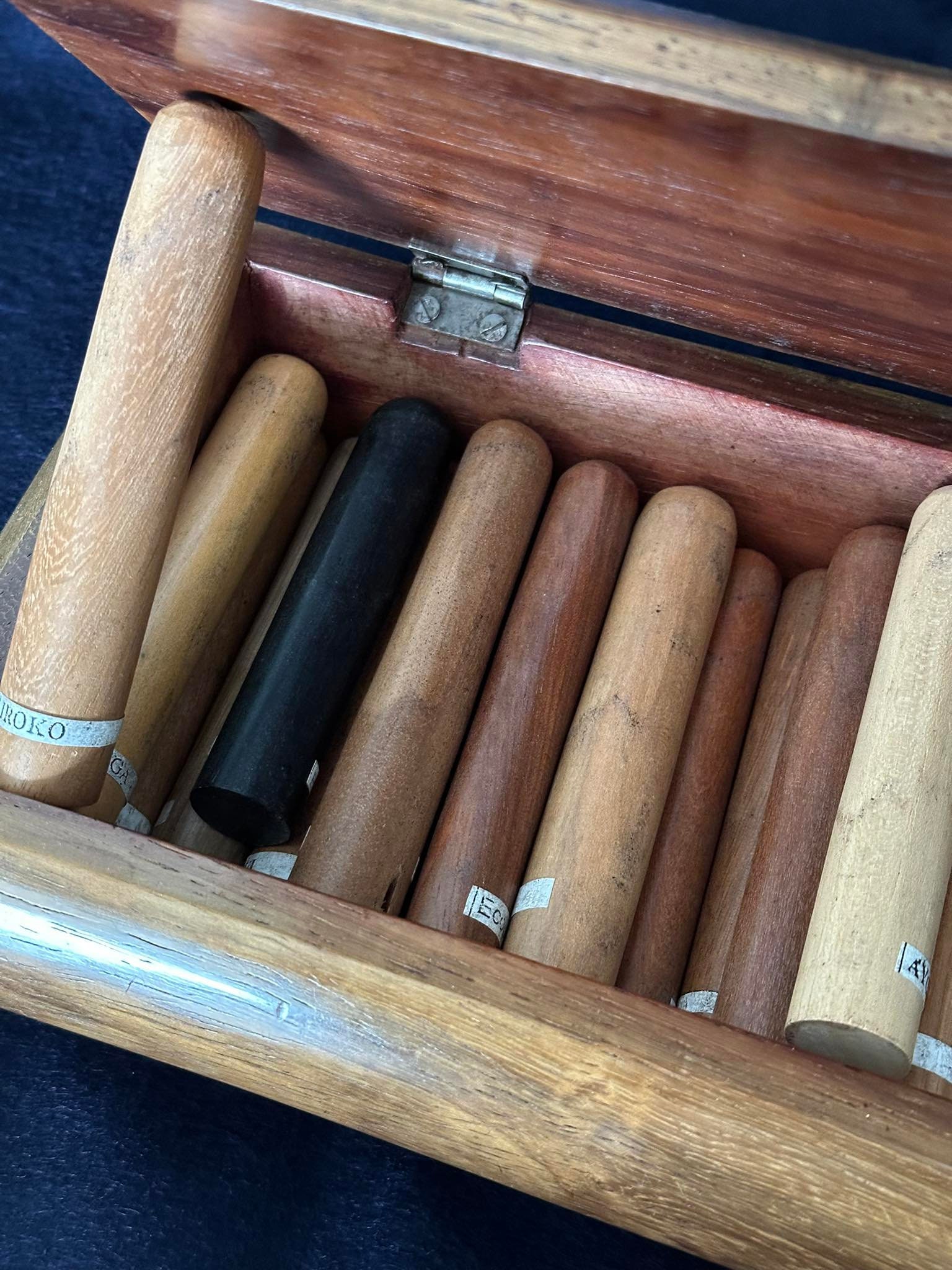Art Deco Wood Sample Box Belgian Congo Exotic Wood Sample Cigar ...