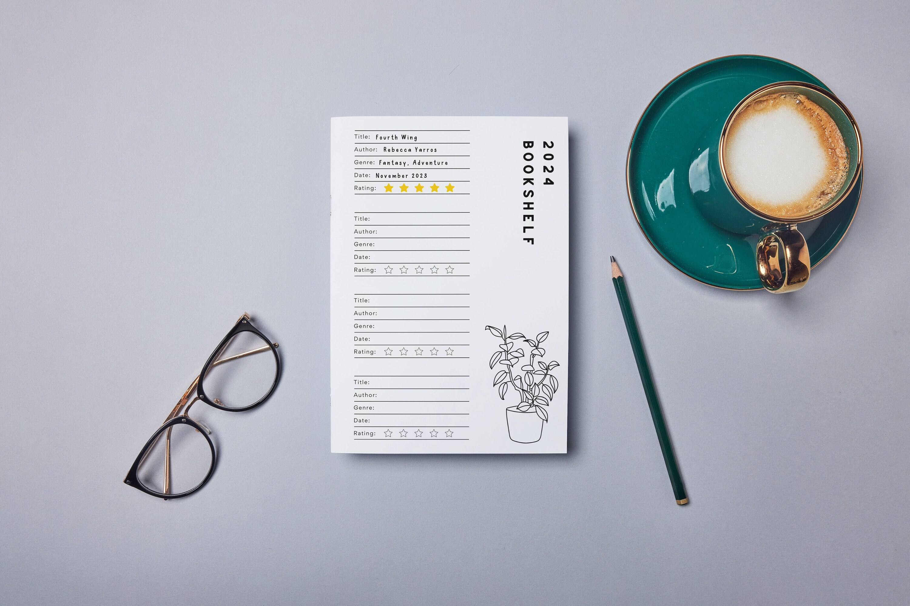 Minimal Bookshelf Printable Template, 2024 Books to Read, Books I've ...