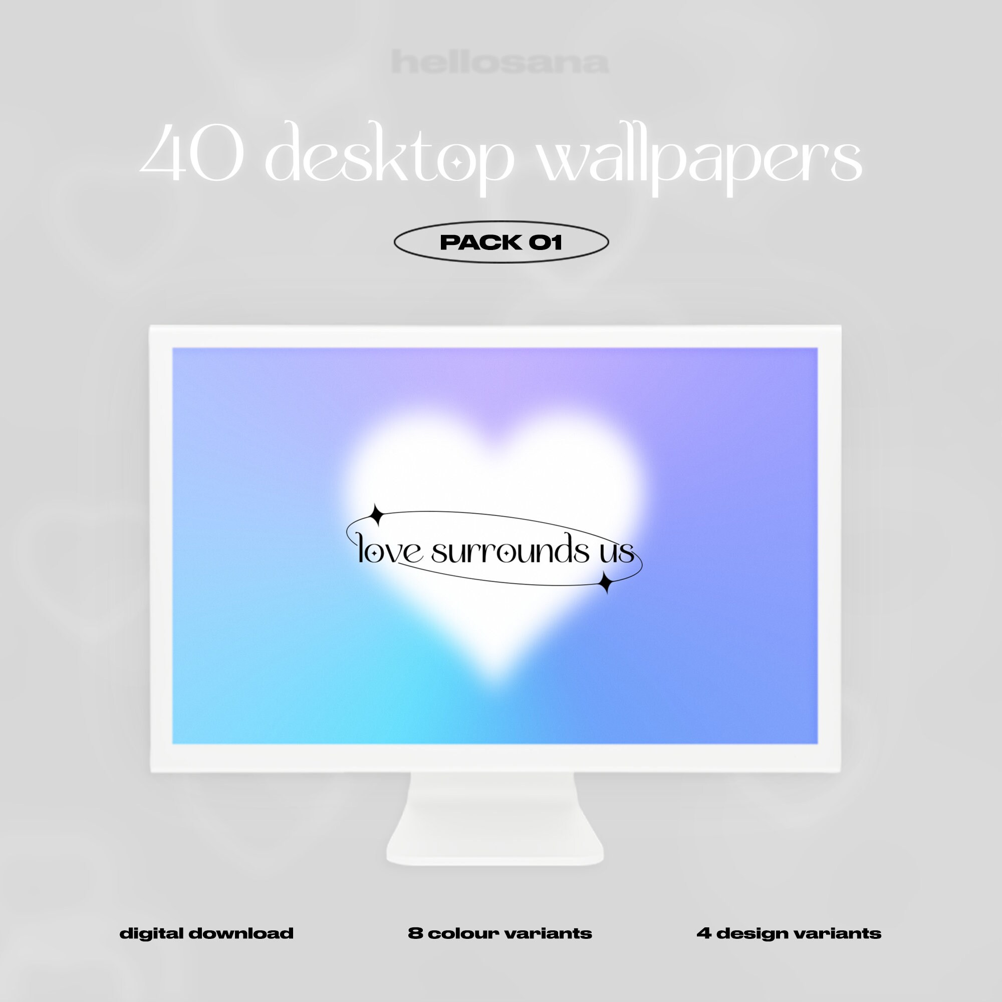 Gradient Wallpaper for Desktop & Macos (40 Variants) - Etsy