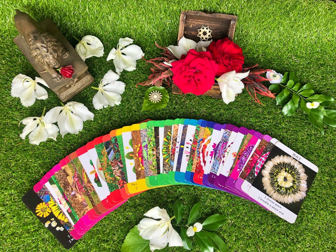 Flower Power Affirmation Cards - Etsy