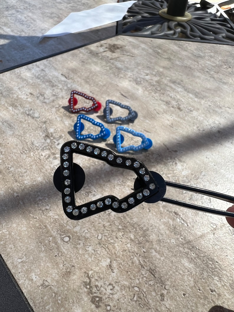 New Era Frame Fitted Hat Pin With Gems Blue Red Grey UNC - Etsy