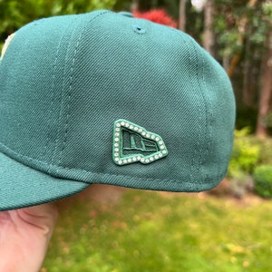 New Era Frame Fitted Hat Pin With Gems Green White - Etsy