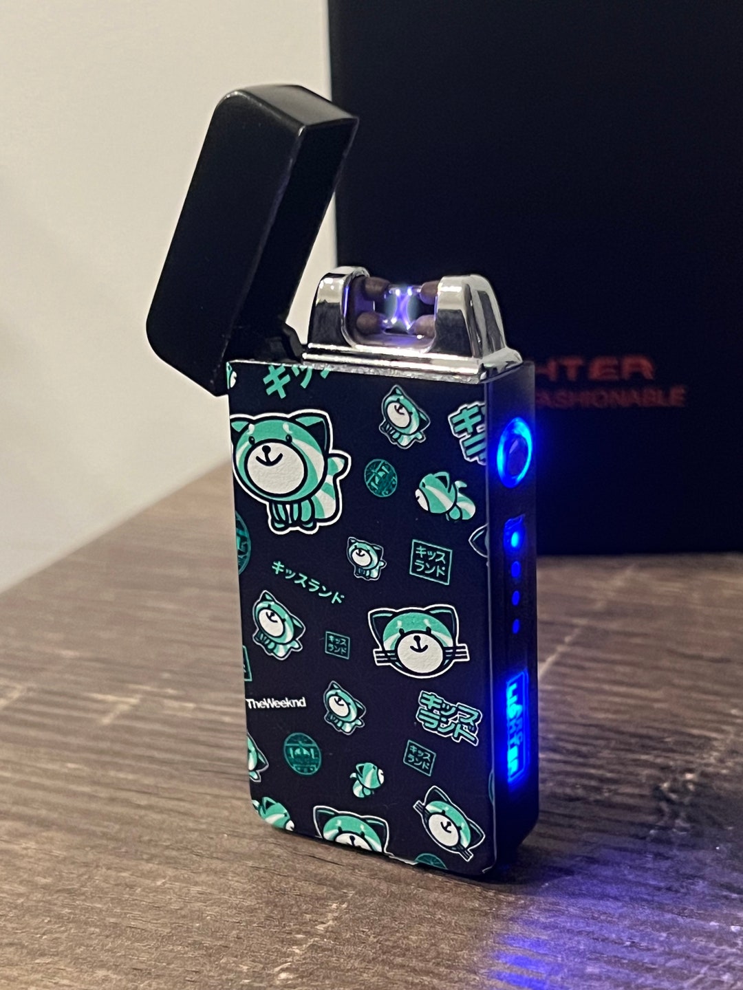 Metal Frame Lighter the Weeknd Kissland Electric Rechargeable Plasma ...