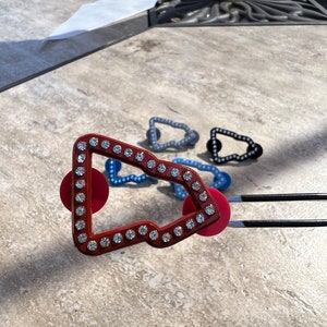 New Era Frame Fitted Hat Pin With Gems Blue Red Grey UNC - Etsy