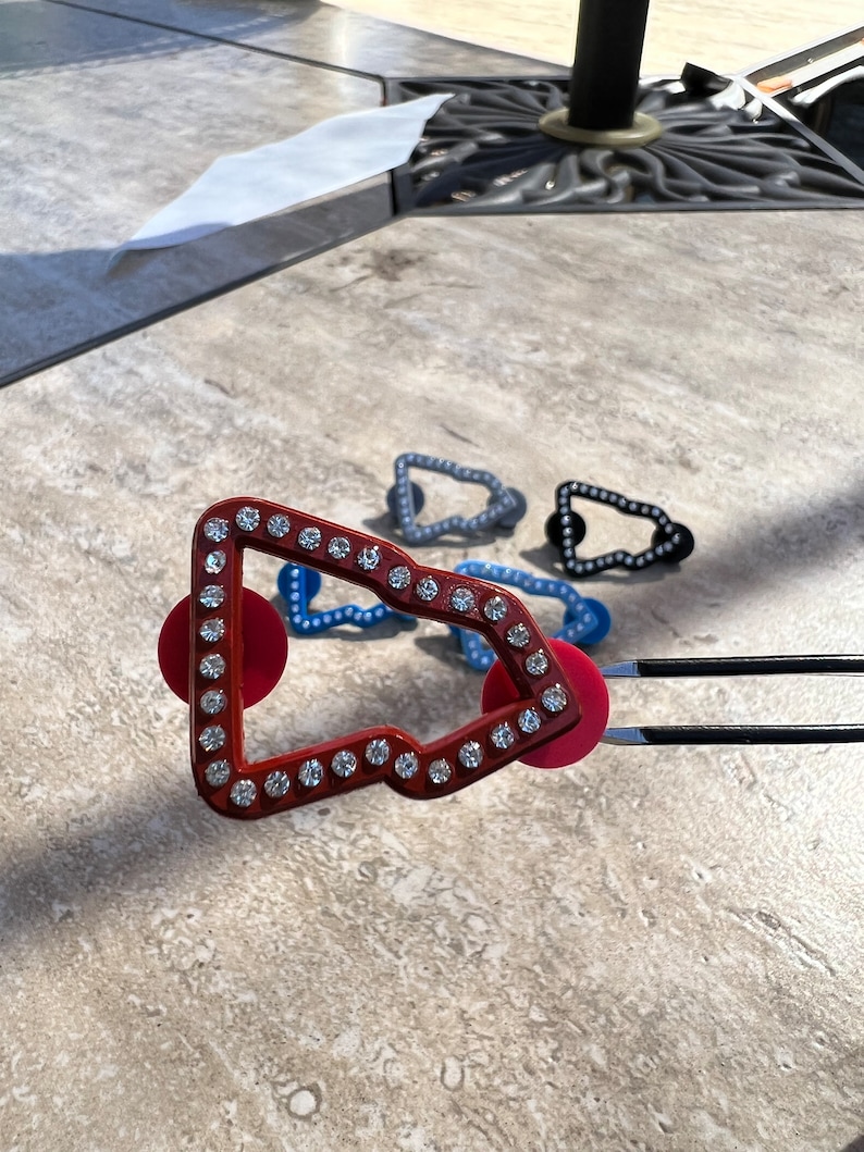 New Era Frame Fitted Hat Pin With Gems Blue Red Grey UNC - Etsy