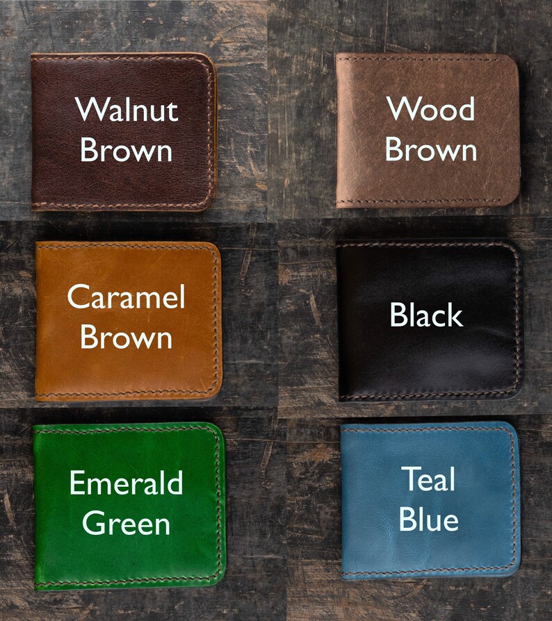 Money Clip Wallet Vegtanned Leather Wallet With Engraving . - Etsy