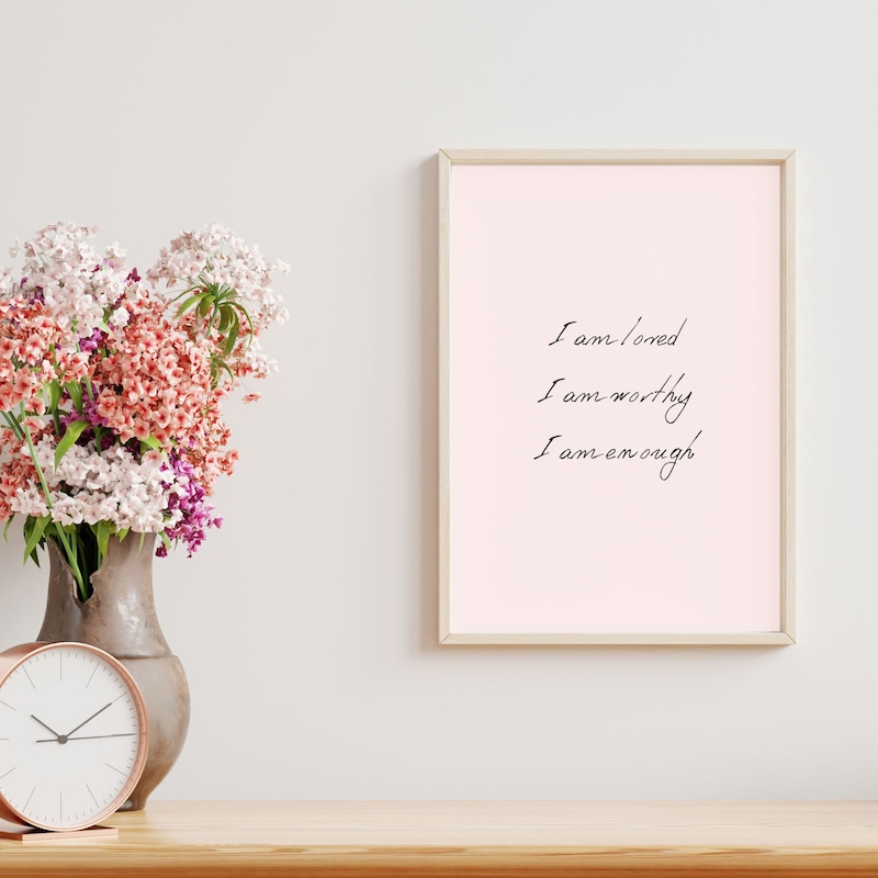 I Am Worthy Print - Etsy