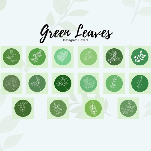 Green Leaf Story Background - Etsy
