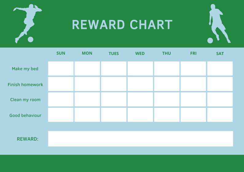 Reward Chart, Kids Reward Chart,behavior Chart,reward Chart for Boy ...