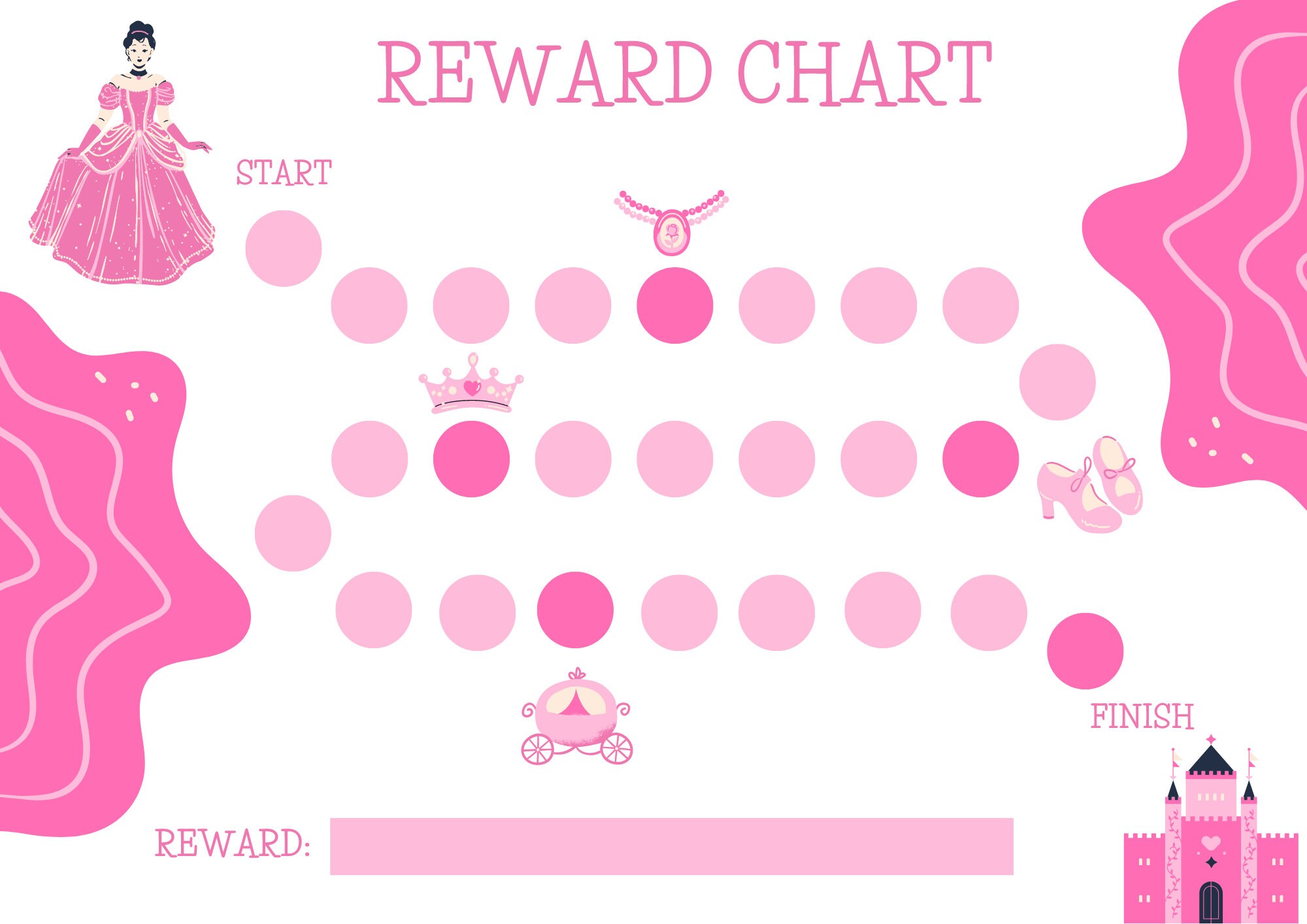 Reward Chart,kids Reward Chart,behavior Chart,reward Chart for Girl ...