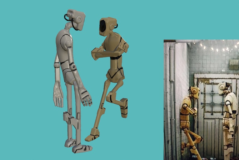 STL File Robots Figure Stray Cat Game - Etsy