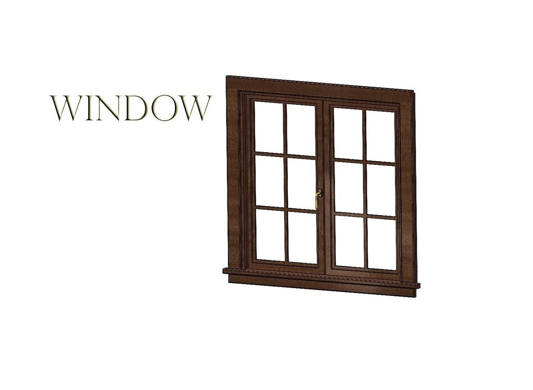 STL File Openable Window With Handle , Printable STL File for 3d ...