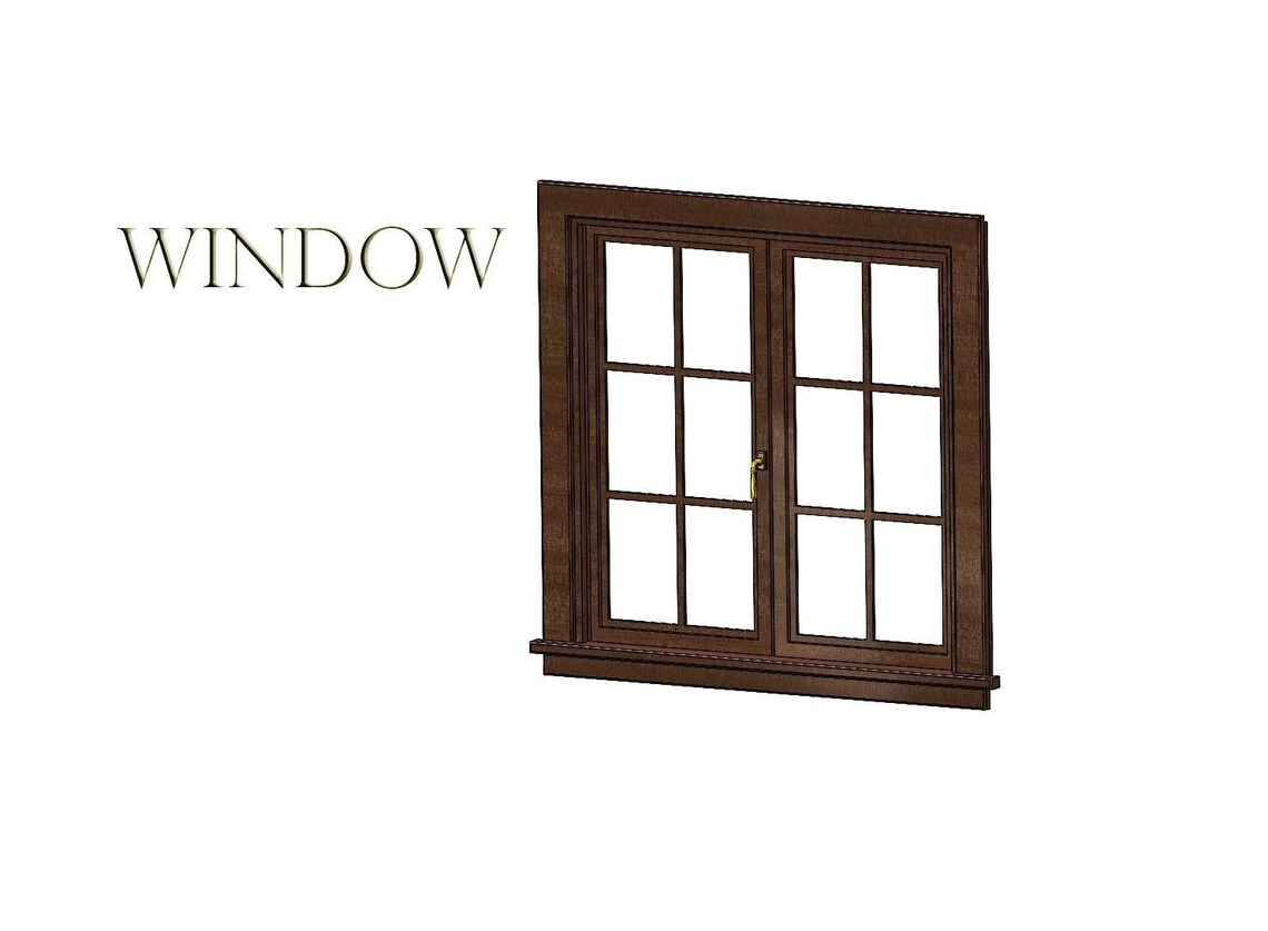Openable Window 3D Print STL File (1/12 Scale) - Etsy