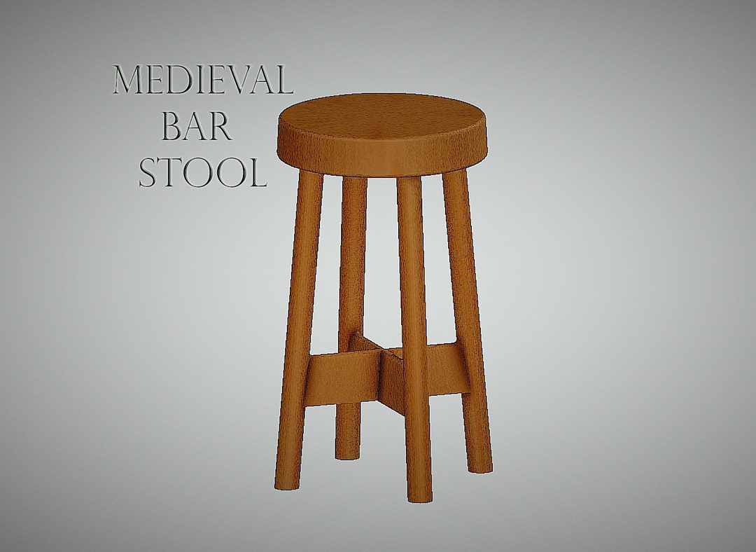 STL File Stool for 3D Printing Medieval Bar Stool - Etsy