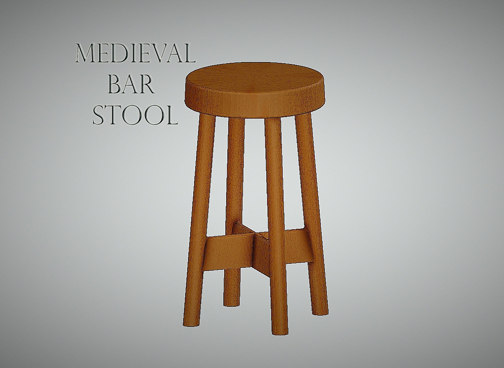 STL File Stool for 3D Printing Medieval Bar Stool - Etsy