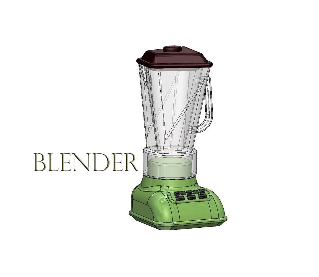 STL File Blender Dollhouse Kitchenware Miniature Mixer for 3d Printer ...