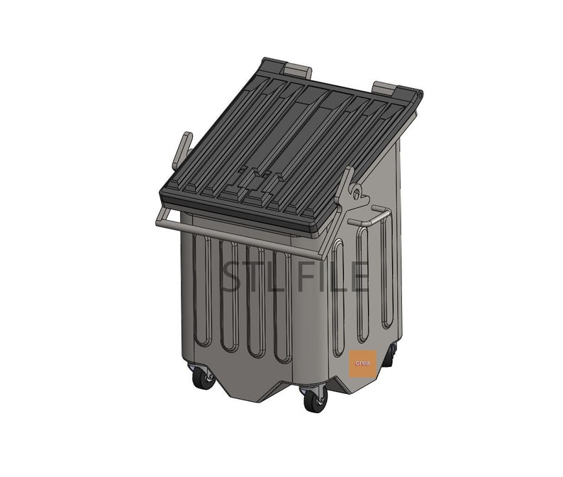 STL File Garbage Container Trash Can Holder Recycle Bin - Etsy