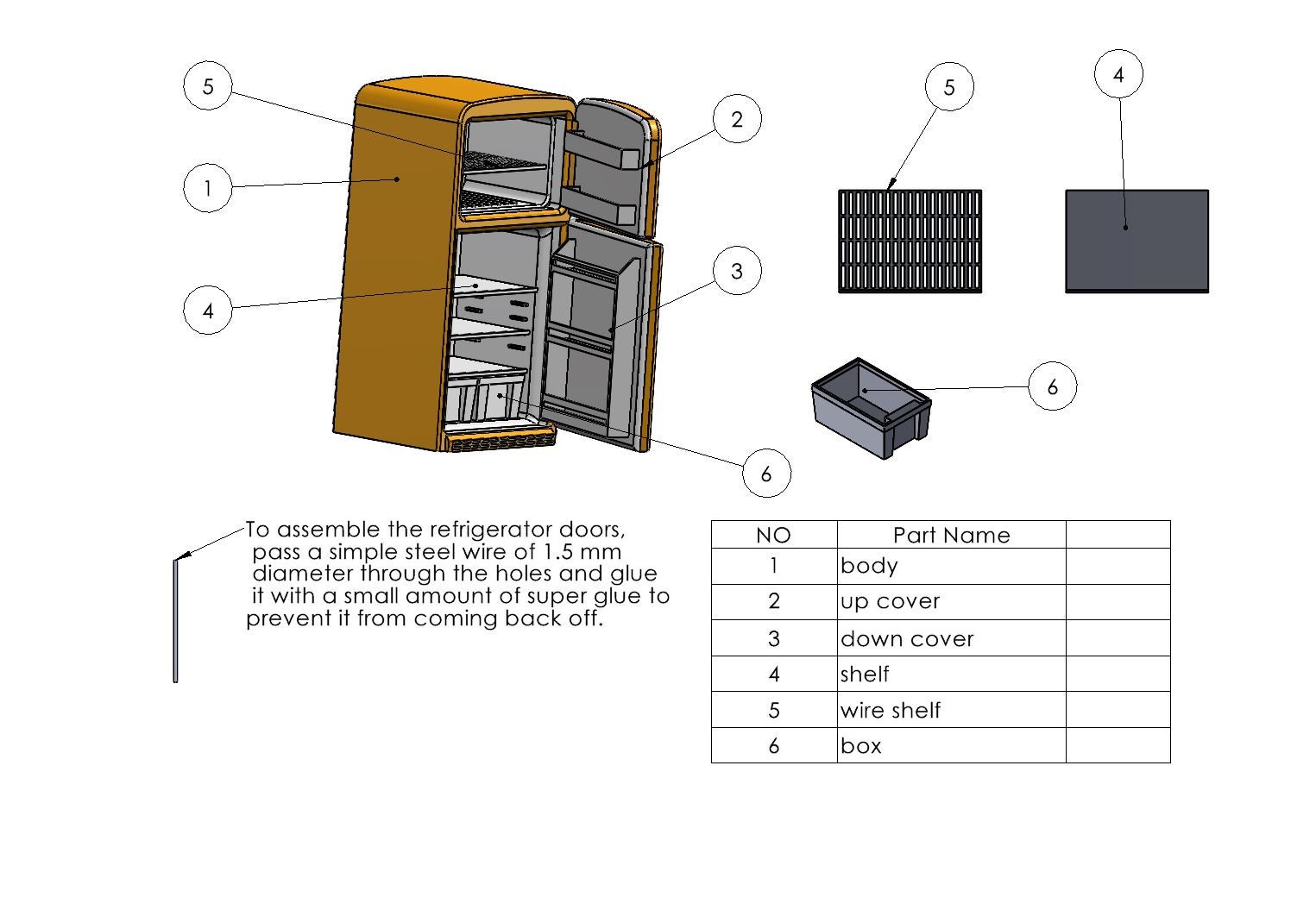 STL File Retro Fridge , Printable STL File for 3d Printers ...