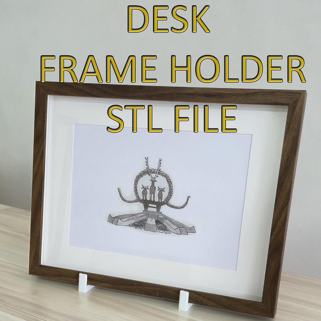 3D Print Desk Frame Holder STL File: Desktop Picture Frame Stand - Etsy ...
