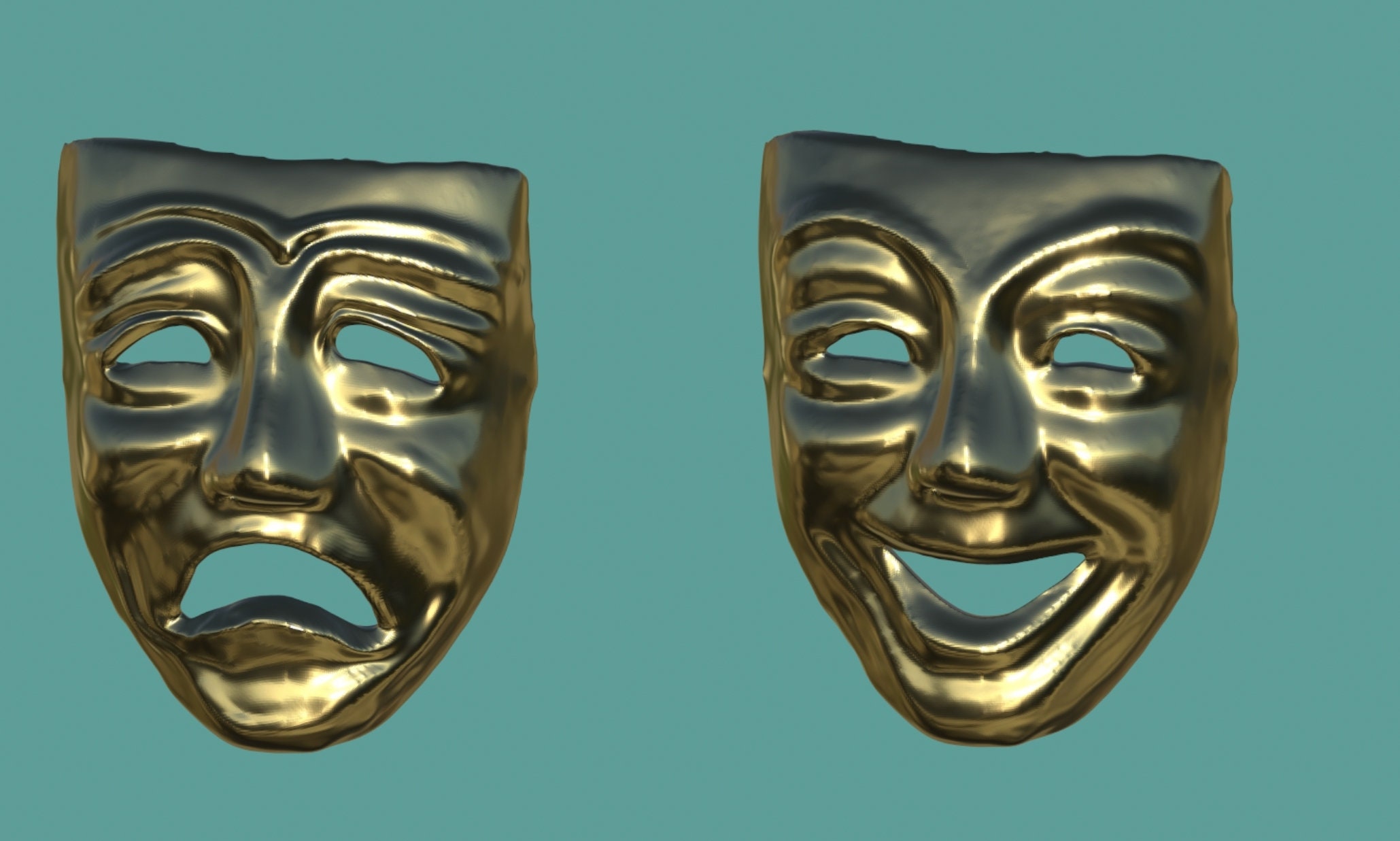 STL File Theater Mask Crying and Smiling Face - Etsy