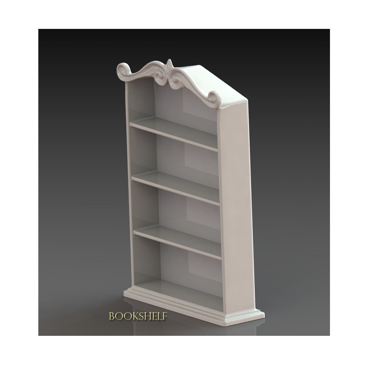 STL File Miniature Bookshelf Miniature Furniture Digital STL Files for ...