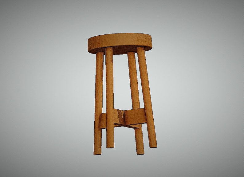 STL File Stool for 3D Printing Medieval Bar Stool - Etsy
