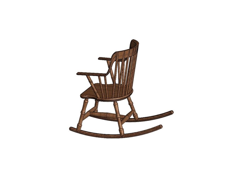 STL File Antique Rocking Chair for 3D Printing - Etsy