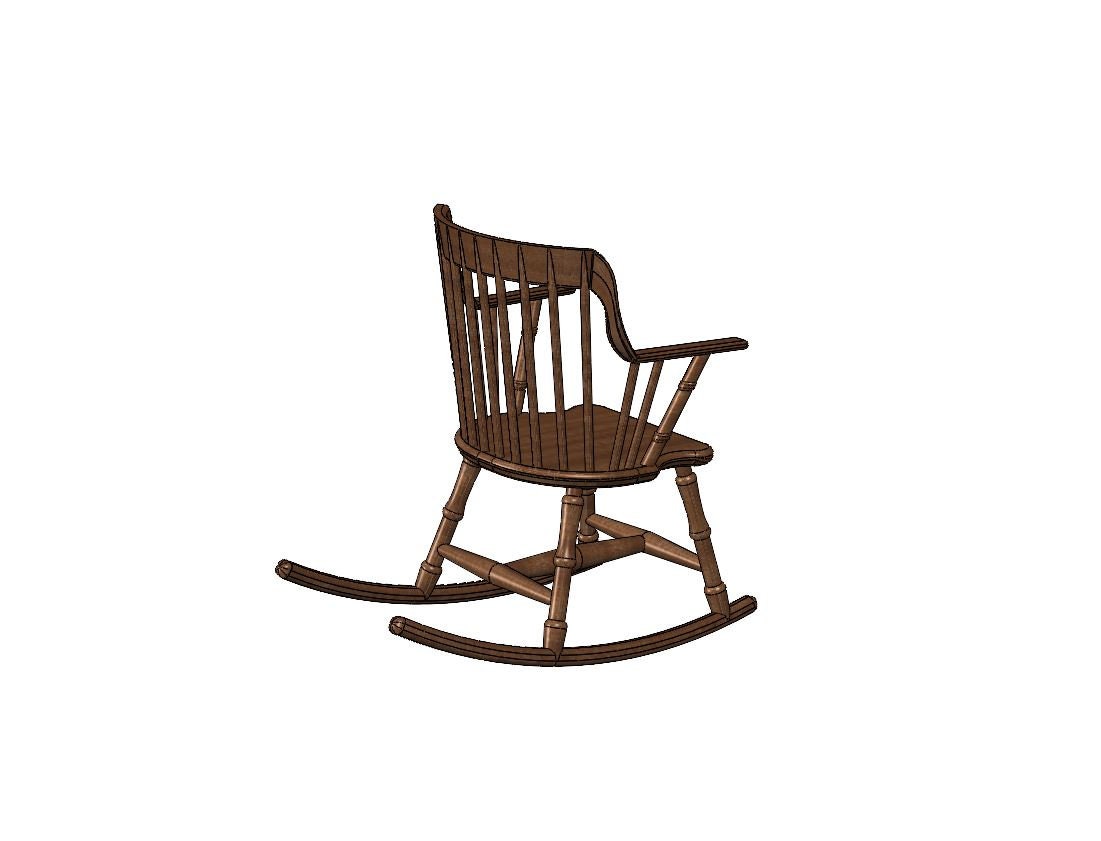 STL File Antique Rocking Chair for 3D Printing - Etsy