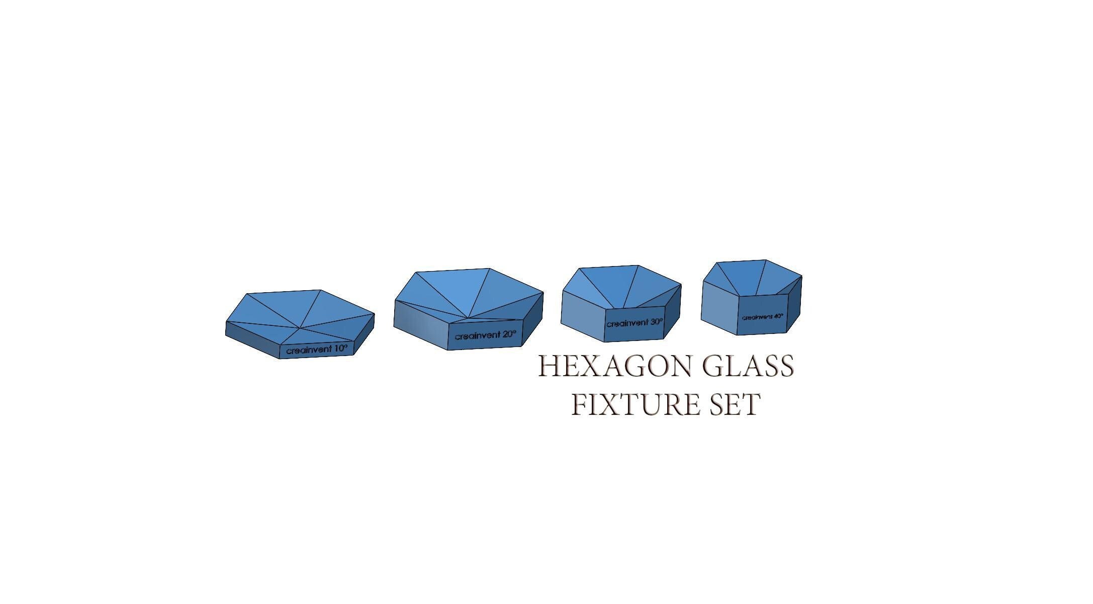 STL Files for 3d Printing Stained Glass Hexagon Jig Fixture Set 10, 20 ...
