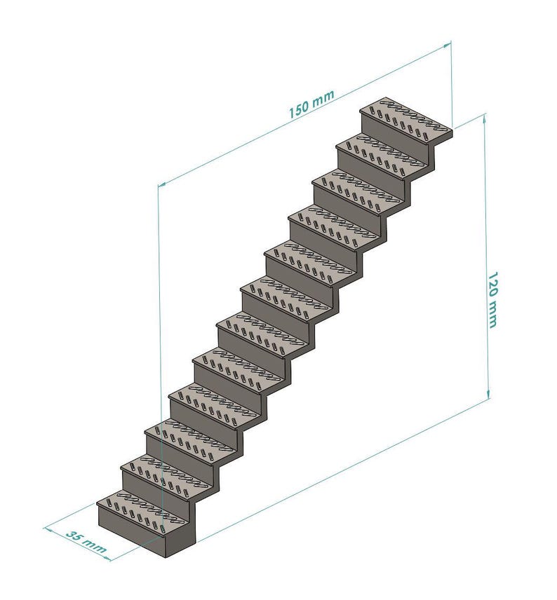 STL File Metal Ladder With 12 Steps - Etsy