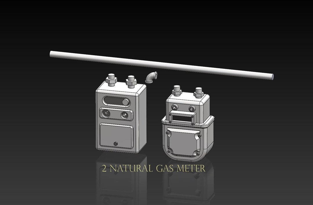 Gas Meter 3D Print STL File: 1/12 Scale Diorama Model - Etsy