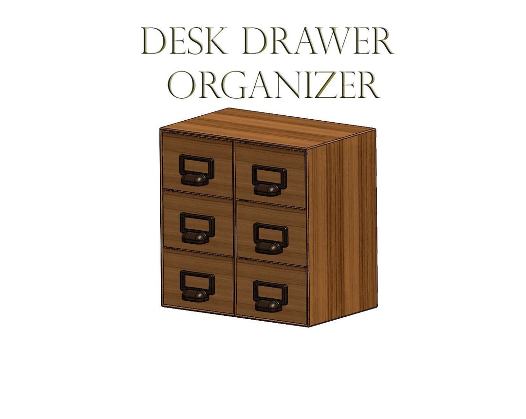 Desk Drawer Organizer With Drawer Labels, Digital STL Files for 3d ...