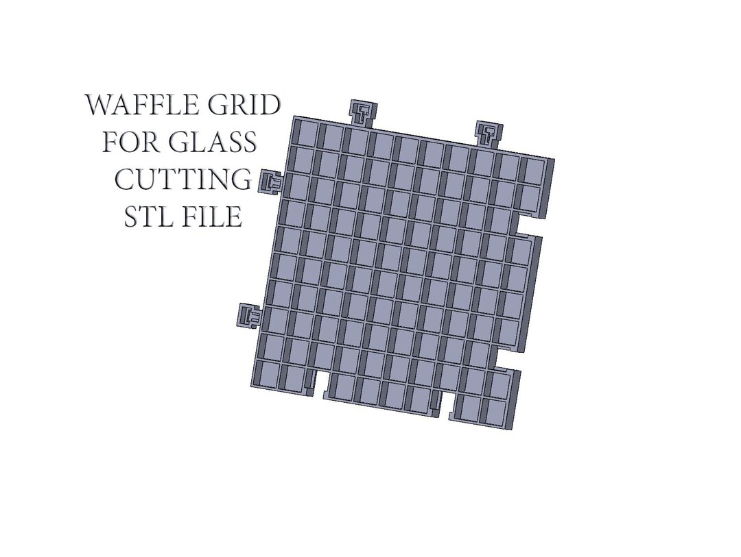 STL Files for 3d Printing Waffle Grid for Glass Cutting , Waffle Grid ...