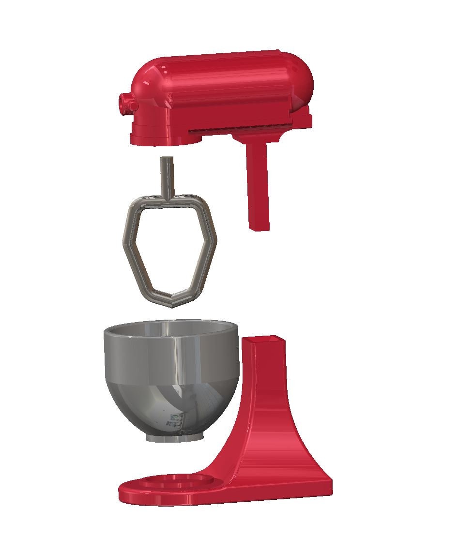 Dollhouse Miniature Mixer STL File: 3D Printer Kitchenware (1/6 & 1/12 ...