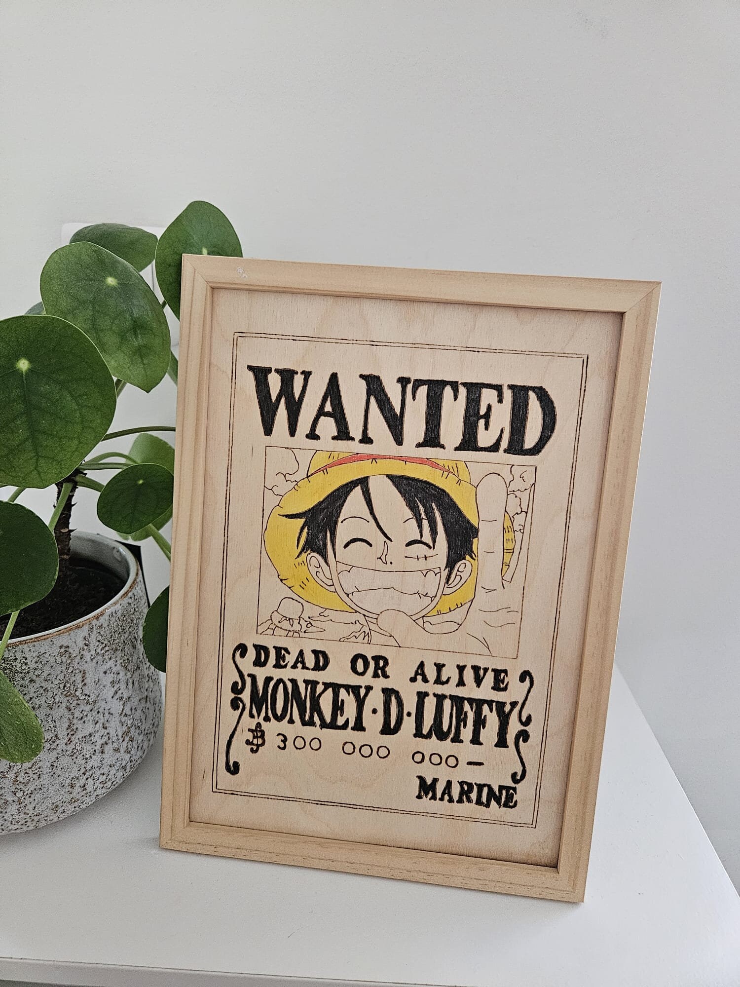 Wood Engraving Luffy One Piece Handmade Crafts - Etsy