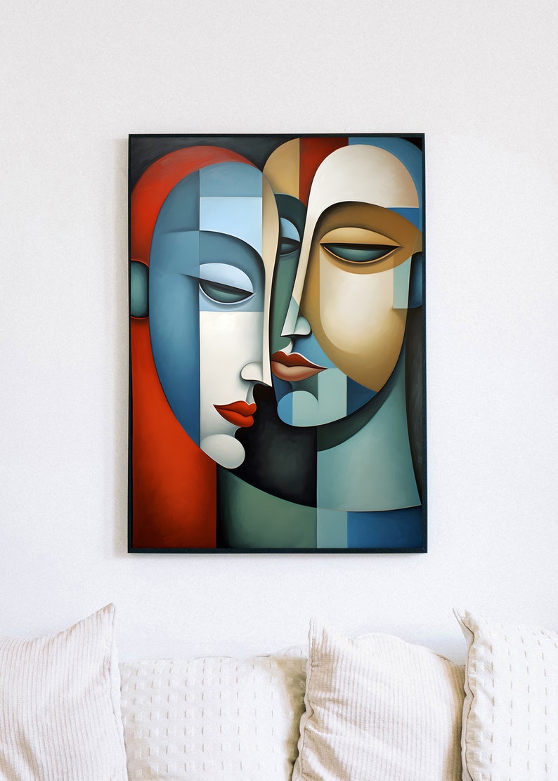 Abstract Art | Two Face Art Print - Etsy