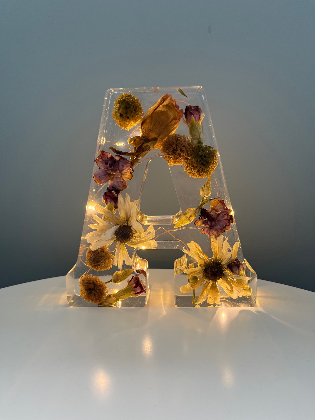 Large LED Light up Resin Letter - Etsy