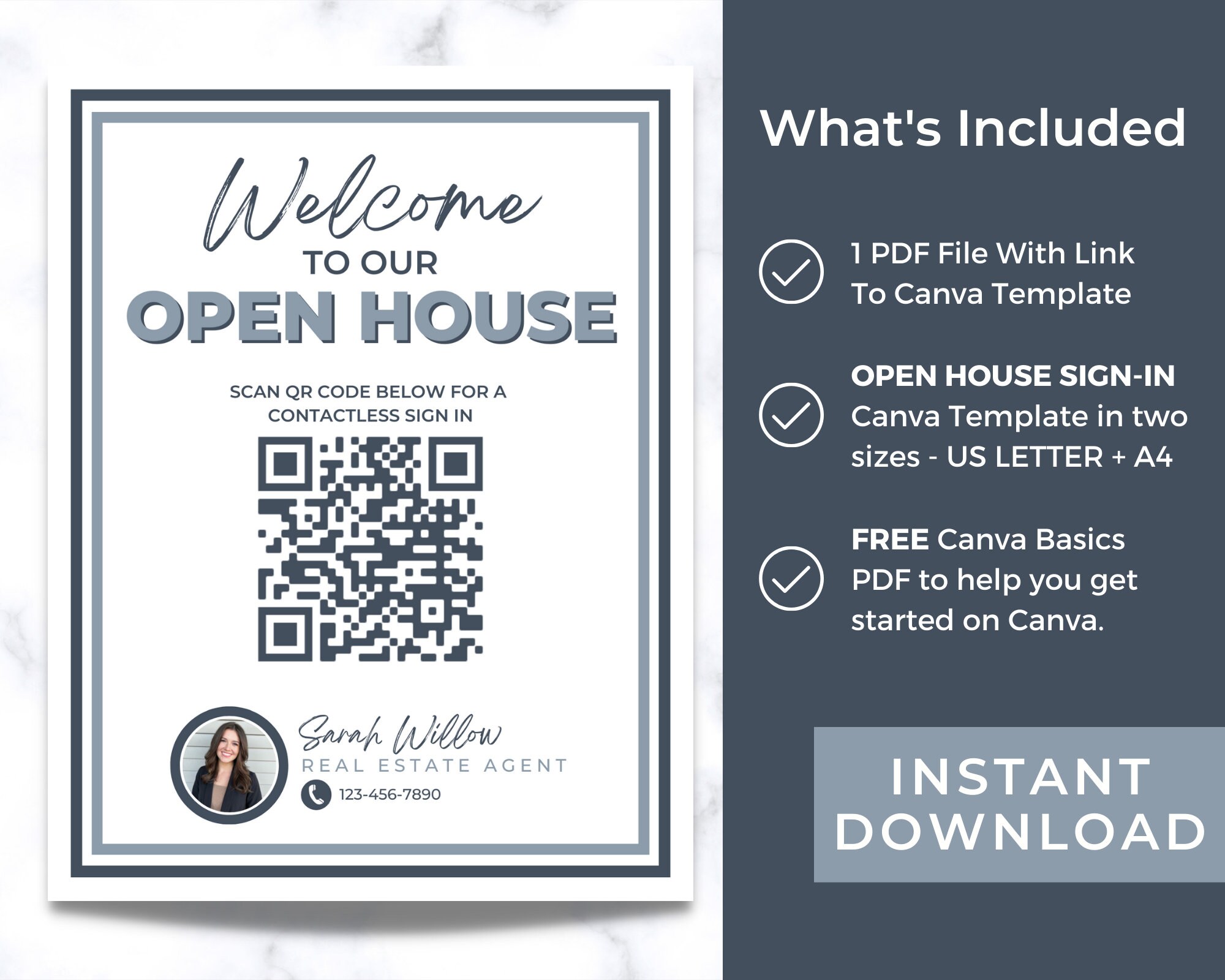 OPEN HOUSE Sign in Contactless Open House Sign-in REALTOR Marketing ...