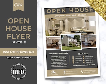 Open House Flyer Bundle | Open House Flyer Template | Real Estate Open ...