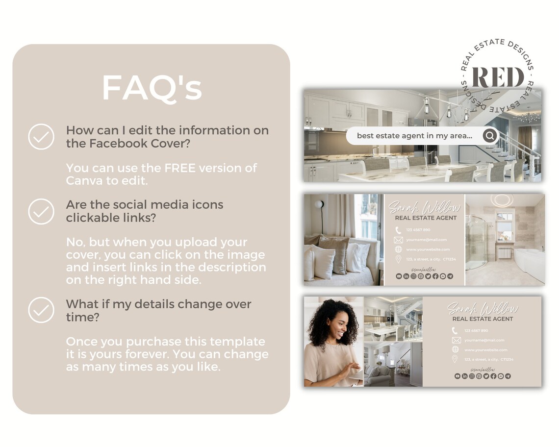 Facebook Cover Banners | Facebook for Real Estate Agents | Canva ...