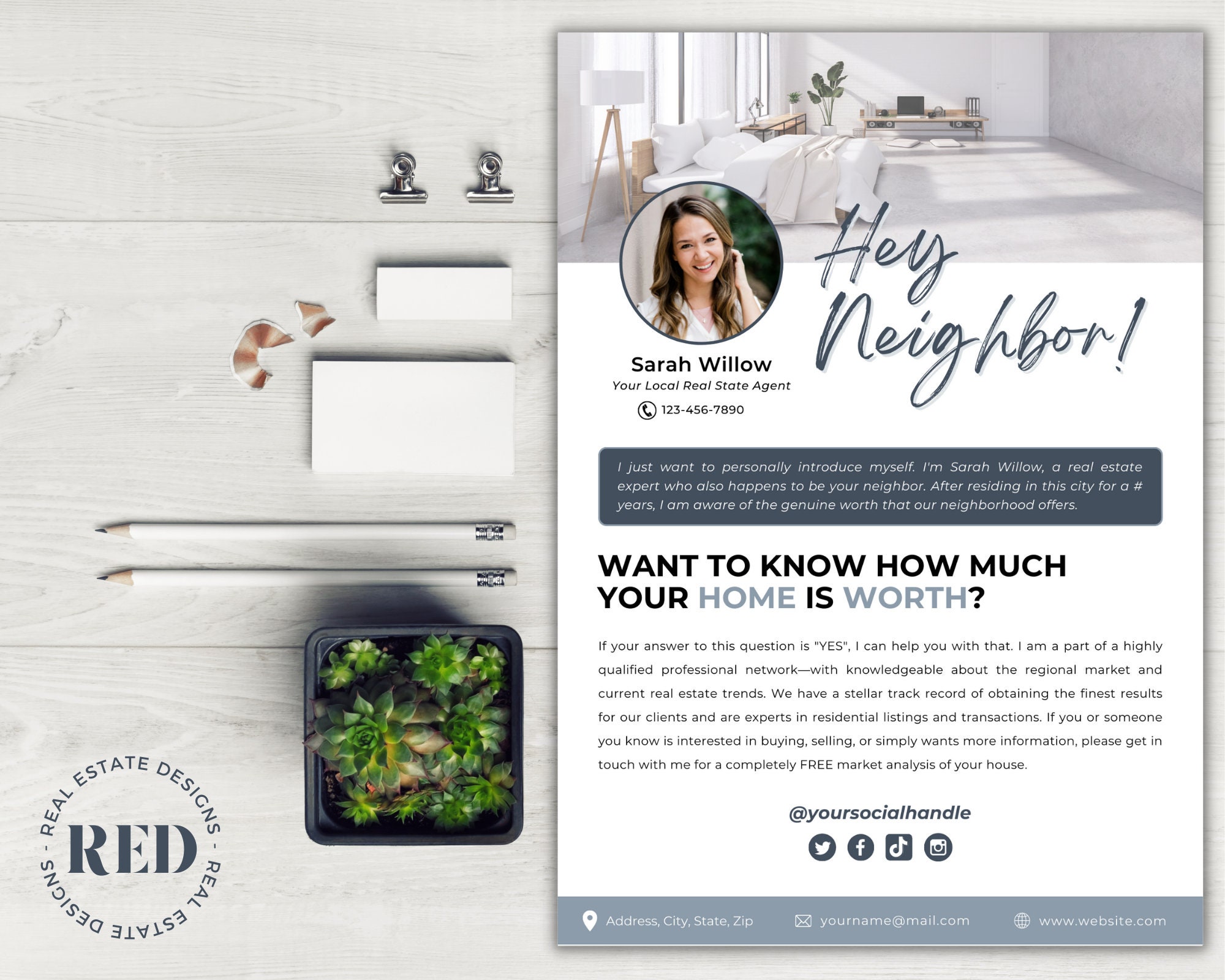 Real Estate Introduction Letter | Hey Neighbour | Real Estate Marketing ...