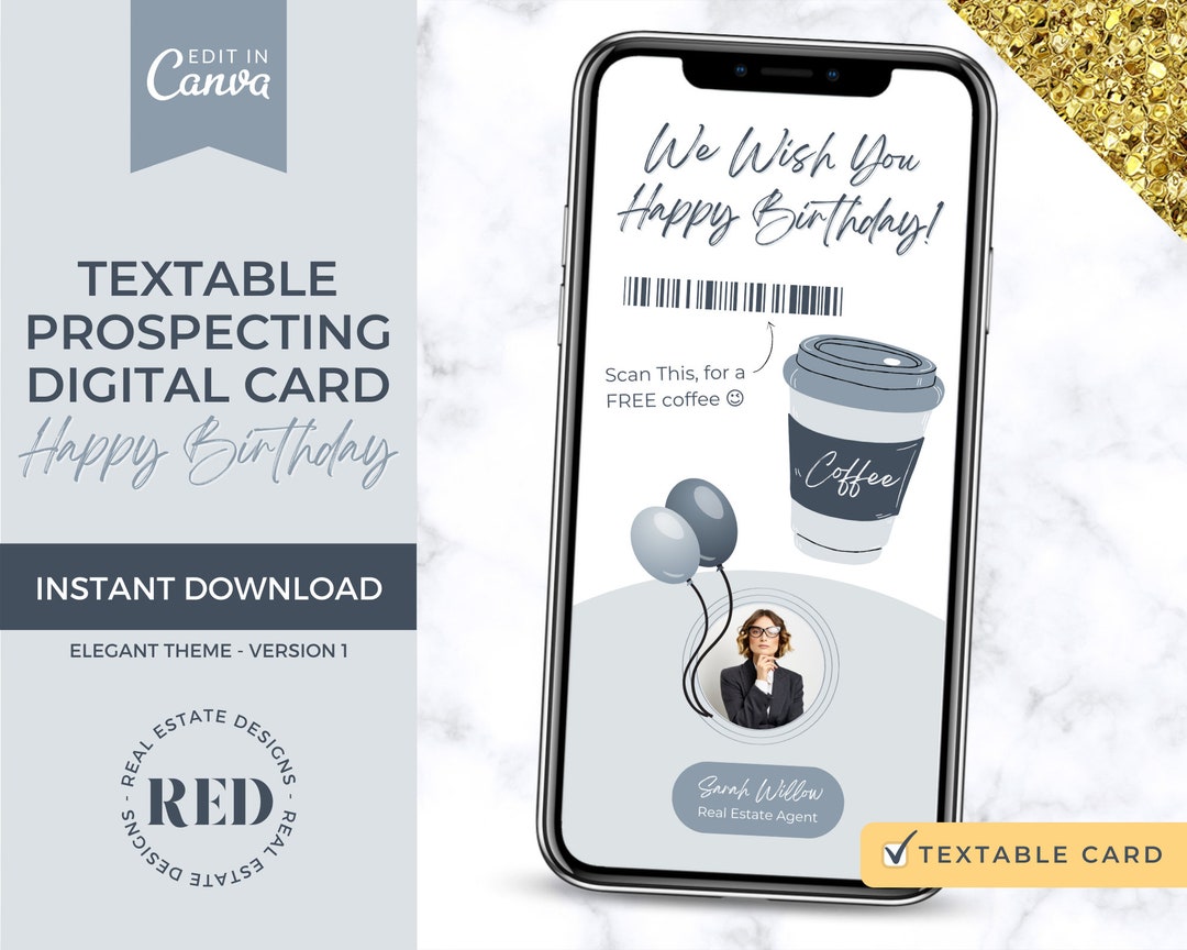 Digital Happy Birthday Card for Client | Mobile Birthday Card | Real ...